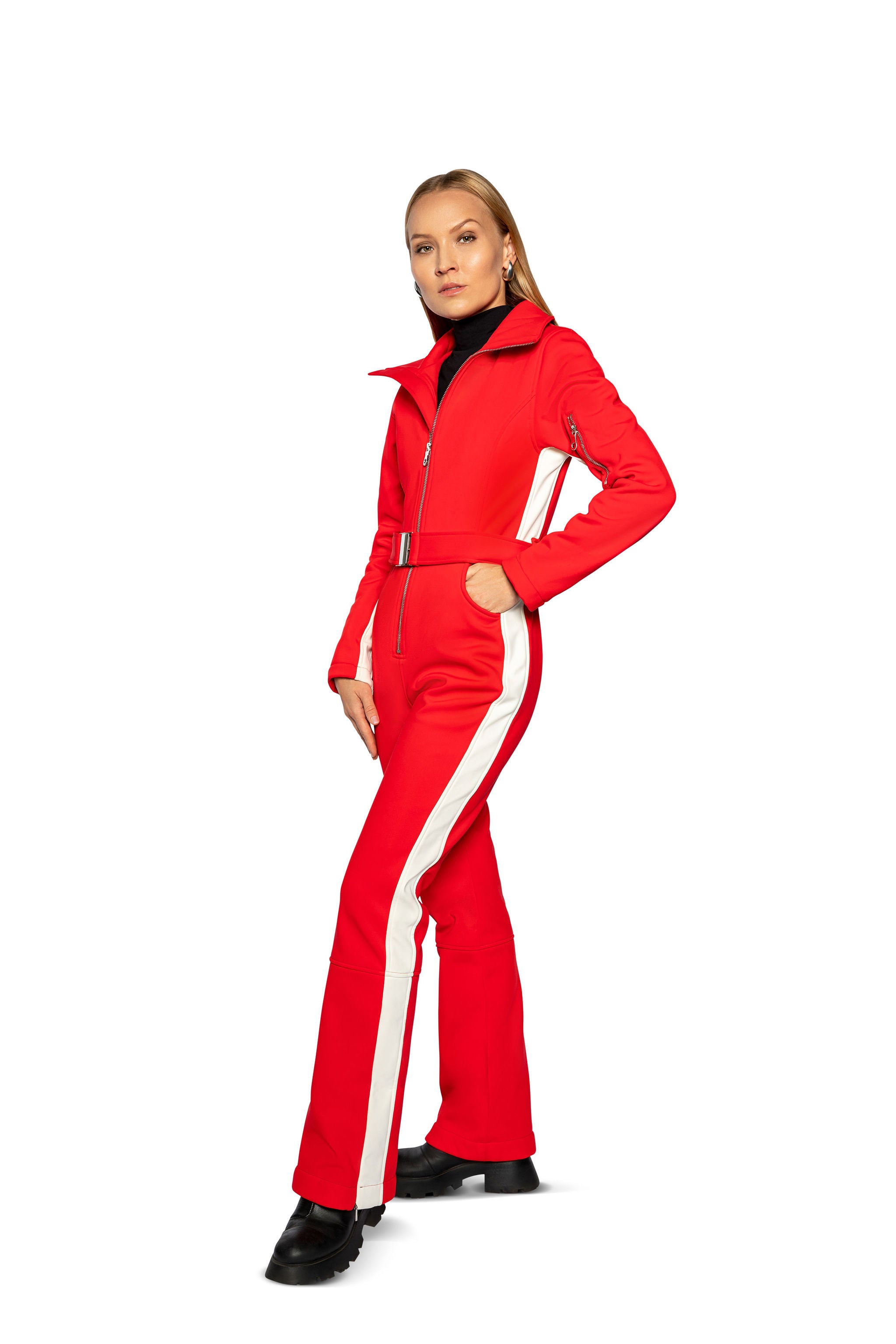 WOMEN'S SKI SUIT - SIREN RED – SLOPE SIREN