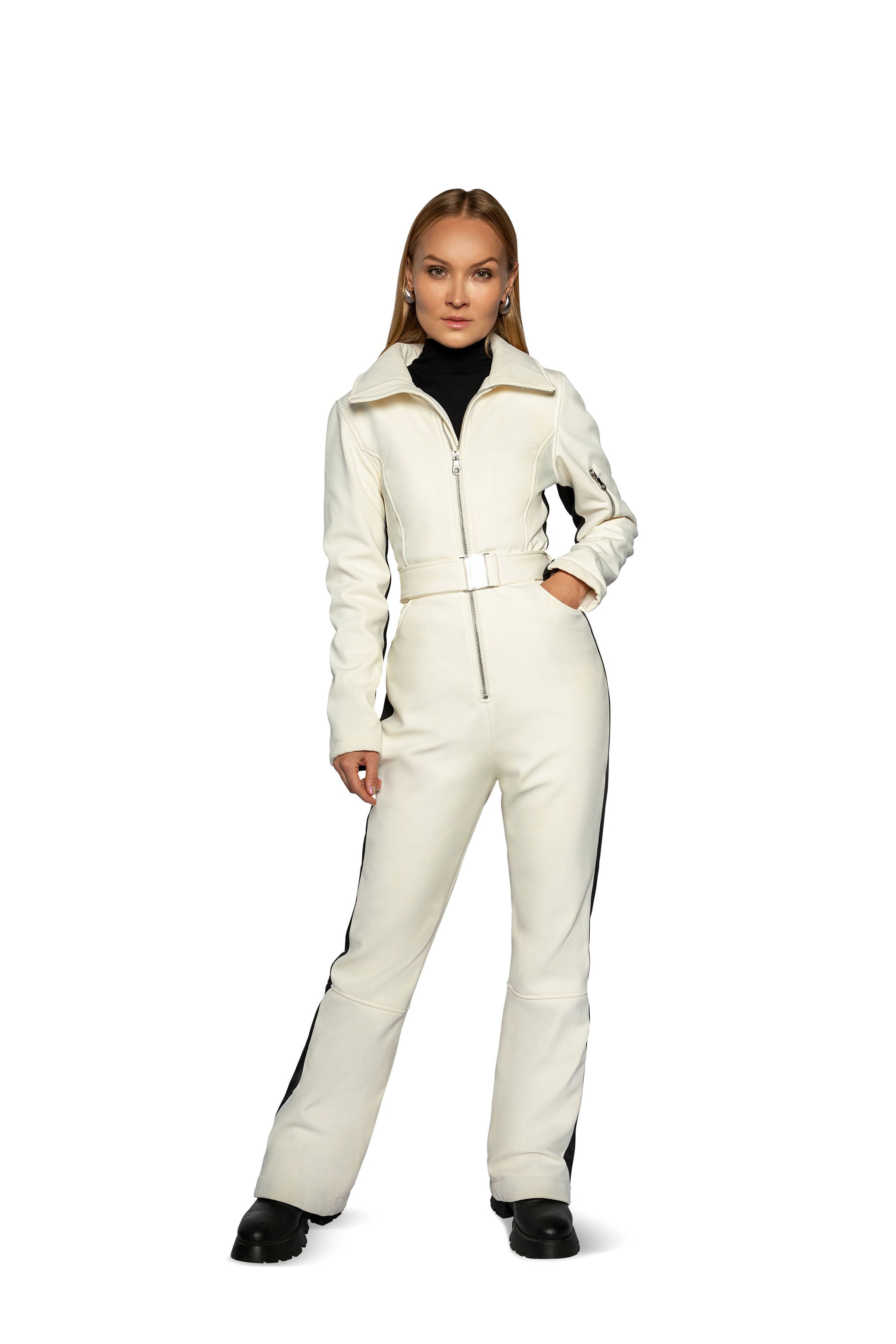 WOMEN'S SKI SUIT - POWDER WHITE – SLOPE SIREN